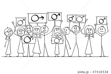 People Protesting Drawing