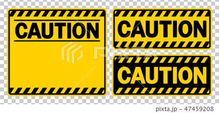 Warning sign & frame (CAUTION) - Stock Illustration [47459208] - PIXTA