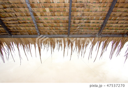 Roof made from coconut leavesの写真素材 [47537270] - PIXTA