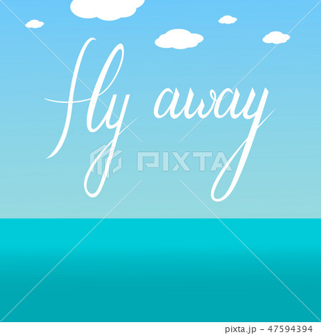 Fly away text in skyのイラスト素材 [47594394] - PIXTA