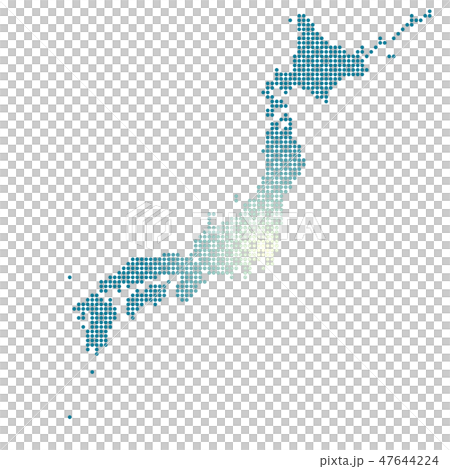 Japan Map Dot Map - Stock Illustration [47644224] - PIXTA