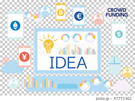 Cloud Funding and PC - Concept Flat Design -... - Stock Illustration ...