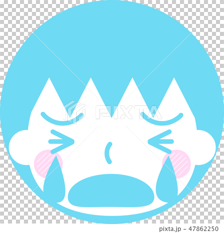 Facial expression circle icon vector color crying - Stock Illustration ...