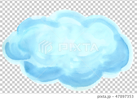 Watercolors cloud hand-painted illustration - Stock Illustration ...