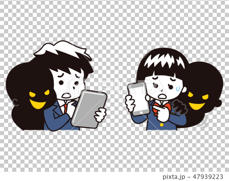 Shadows creeping up on junior and high school... - Stock Illustration ...