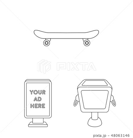 Park, equipment outline icons in set collection...のイラスト素材 [48063146] - PIXTA