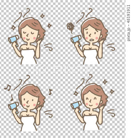 Female [Line drawing/Series] - Stock Illustration [48191911] - PIXTA