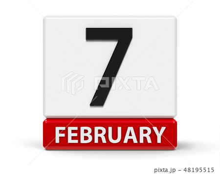 Cubes calendar 7th Februaryのイラスト素材 [48195515] - PIXTA