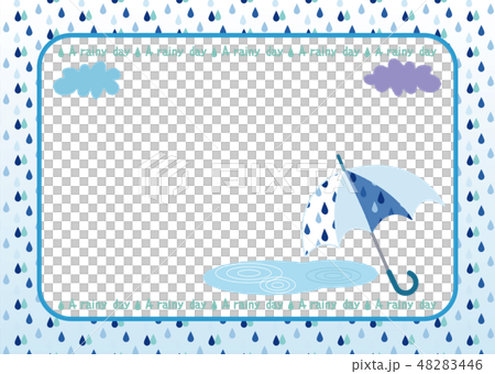 Rainy day 11 (frame) - Stock Illustration [48283446] - PIXTA