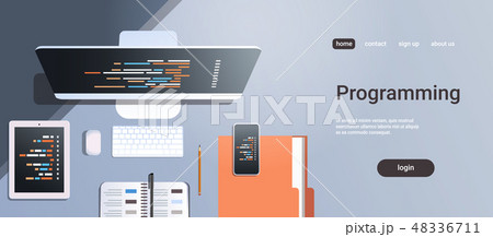 web site design development program code...のイラスト素材 [48336711] - PIXTA