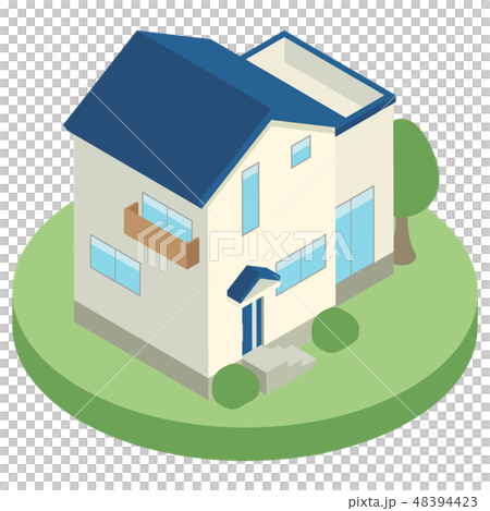 Single-family house isometric - Stock Illustration [48394423] - PIXTA