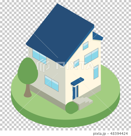 Single-family house isometric - Stock Illustration [48394424] - PIXTA