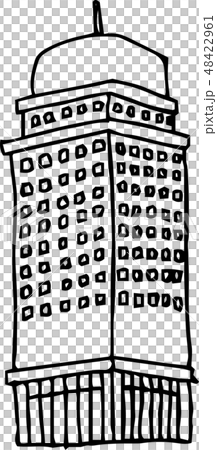 High-rise Building Urban Rough Sketch Graffiti - Stock Illustration ...