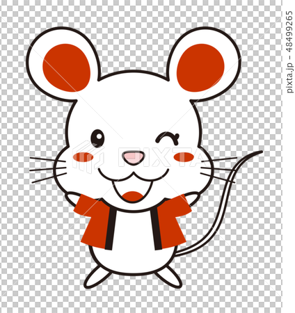 Rat mouse that is playing a banzai in a coat - Stock Illustration ...