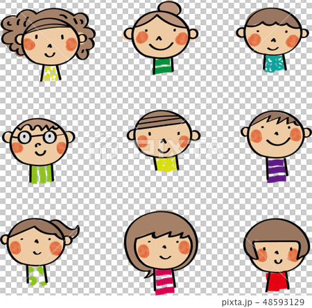 Children's upper body variously - Stock Illustration [48593129] - PIXTA