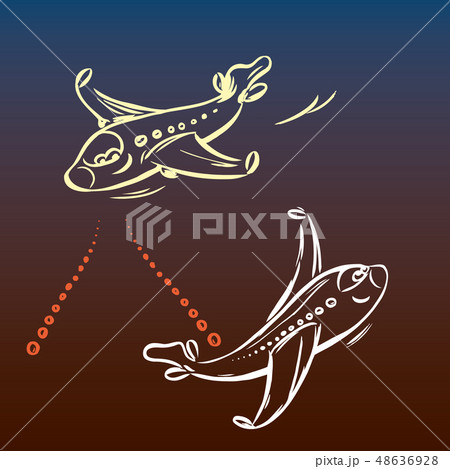 Jet planeのイラスト素材 [48636928] - PIXTA