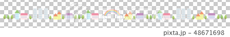 Line material - cute landscape 2 - Stock Illustration [48671698] - PIXTA