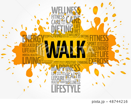 WALK cross word cloud collageのイラスト素材 [48744216] - PIXTA