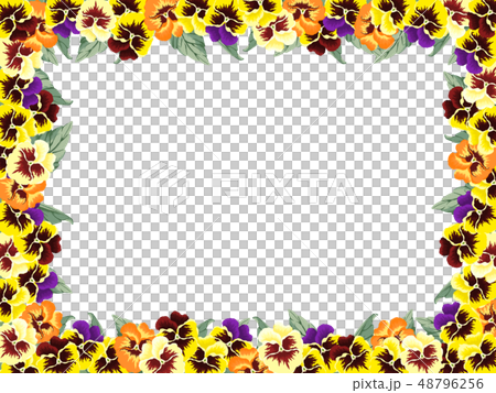 Pansy frame yellow series - Stock Illustration [48796256] - PIXTA