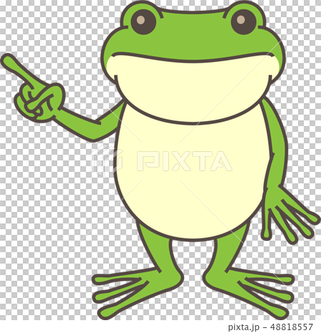 Frog finger pointing - Stock Illustration [48818557] - PIXTA