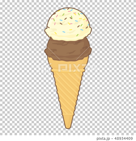 Ice cream with edge - Stock Illustration [48934409] - PIXTA