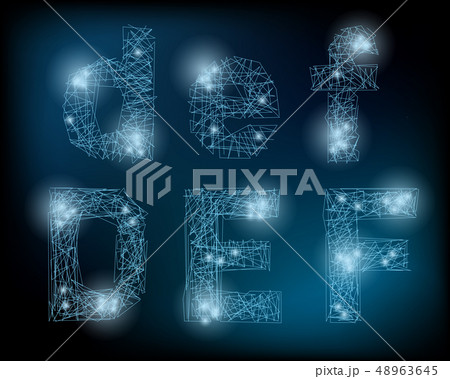 Neuron Letters and Numbersのイラスト素材 [48963645] - PIXTA