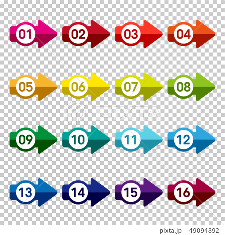 Arrow Number - Stock Illustration [49094892] - PIXTA
