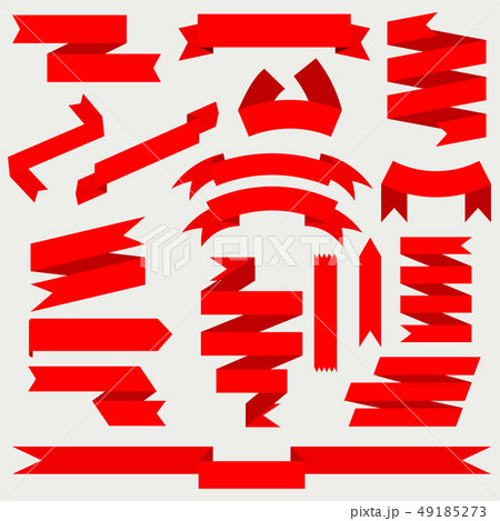set of red arch banner iconのイラスト素材 [49185273] - PIXTA