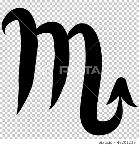 Calligraphy writing mark Scorpio - Stock Illustration [49201239] - PIXTA