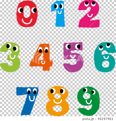 Colorful number character - Stock Illustration [49297463] - PIXTA