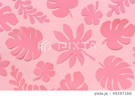 Tropical leaves pattern. Trendy pink tropical | materials | digitalstage