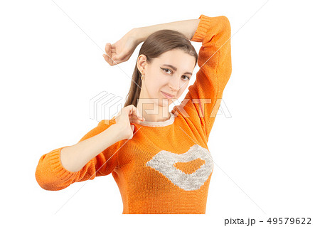 shy girl dancingの写真素材 [49579622] - PIXTA