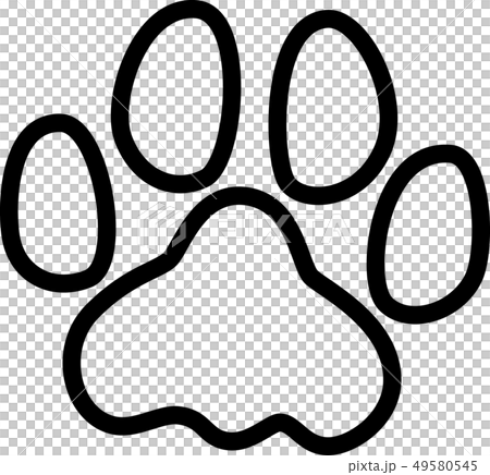 Footprint dog black border watermark - Stock Illustration [49580545 ...