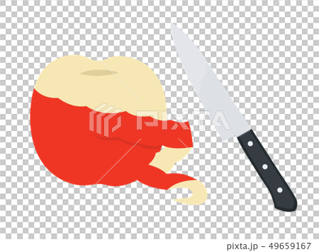 Peeling of apples - Stock Illustration [49659167] - PIXTA