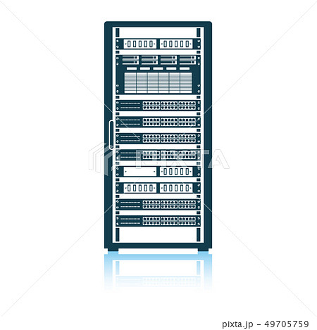 Server Rack Logo Server Rack Icon Flat Isolated Vector 15063016 Vector