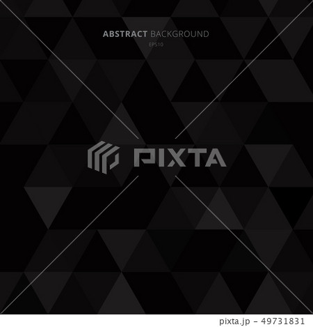 Abstract black triangles pattern on darkのイラスト素材 [49731831] - PIXTA