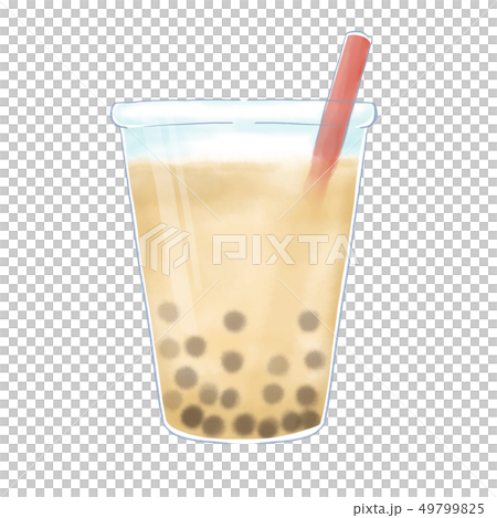 Tapioca milk tea watercolor illustration - Stock Illustration [49799825 ...