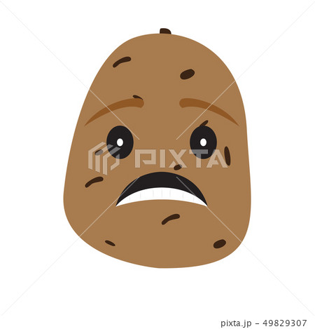 Sad Cartoon Potato