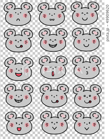 Mouse expression set face only - Stock Illustration [49909620] - PIXTA
