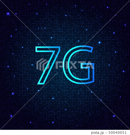 7G is a new generation of Internet connection .のイラスト素材 [50040051] - PIXTA