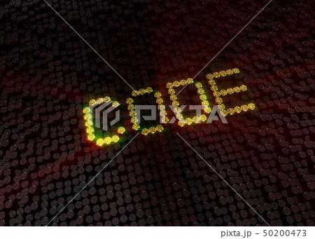 Gold code word with digital backgroundのイラスト素材 [50200473] - PIXTA