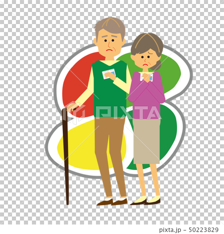 Elderly person mark and elderly couple whole body - Stock Illustration ...