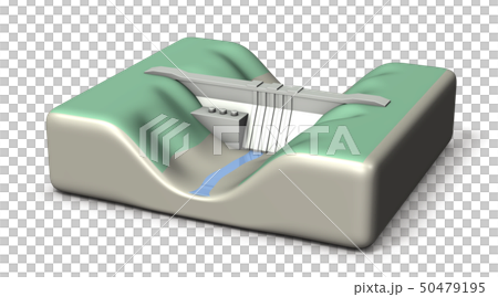 Miniature model of a dam of drought - Stock Illustration [50479195] - PIXTA
