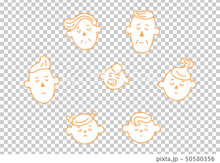 Line drawing three generations family - Stock Illustration [50580356 ...