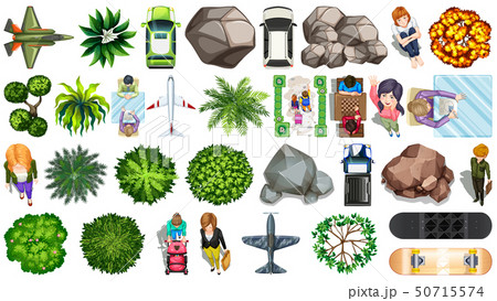 Set of aerial objectsのイラスト素材 [50715574] - PIXTA