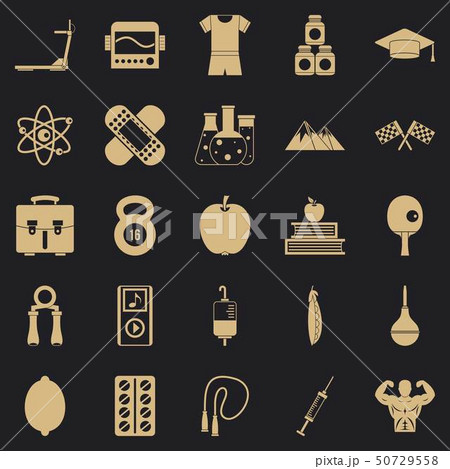 Well person icons set, simple styleのイラスト素材 [50729558] - PIXTA