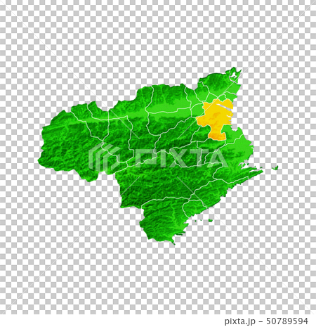 Tokushima Prefecture and Tokushima City Map - Stock Illustration ...