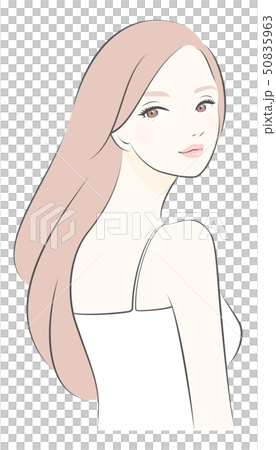 A woman looking back - Stock Illustration [50835963] - PIXTA