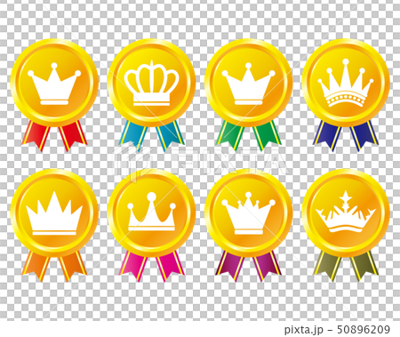 Crown ribbon ranking award medal medal gold medal - Stock Illustration ...