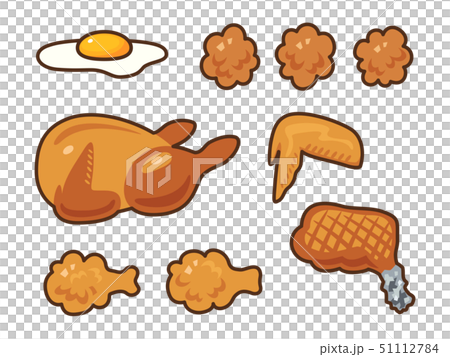 Chicken dishes illustration set (with lines) - Stock Illustration ...